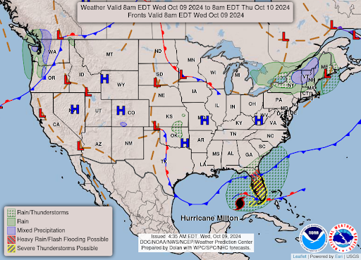 Hurricane Milton’s Path Wobbles Farther South Than Expected ...