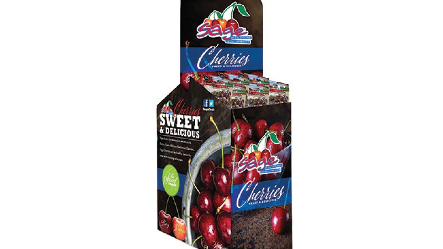 Sage Fruit has retail display bin for cherries - The Packer