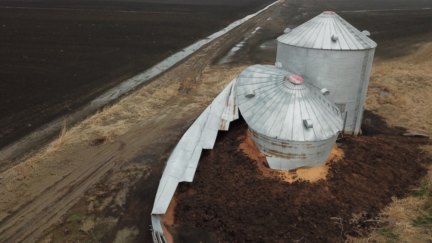 A Year Later, Busted Grain Bins Are Vivid Scars from Historic Flooding ...