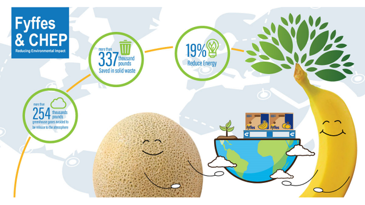 Fyffes promotes sustainability with recycled CHEP pallets - The Packer ...