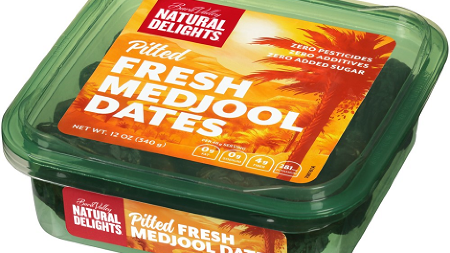 Natural Delights dates packaged in recycled green plastic - The Packer
