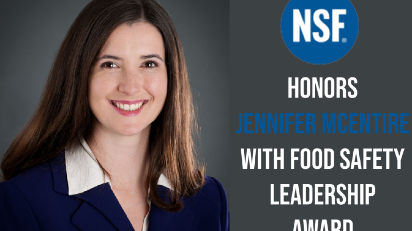 Jennifer McEntire receives NSF’s Food Safety Leadership Award - The Packer
