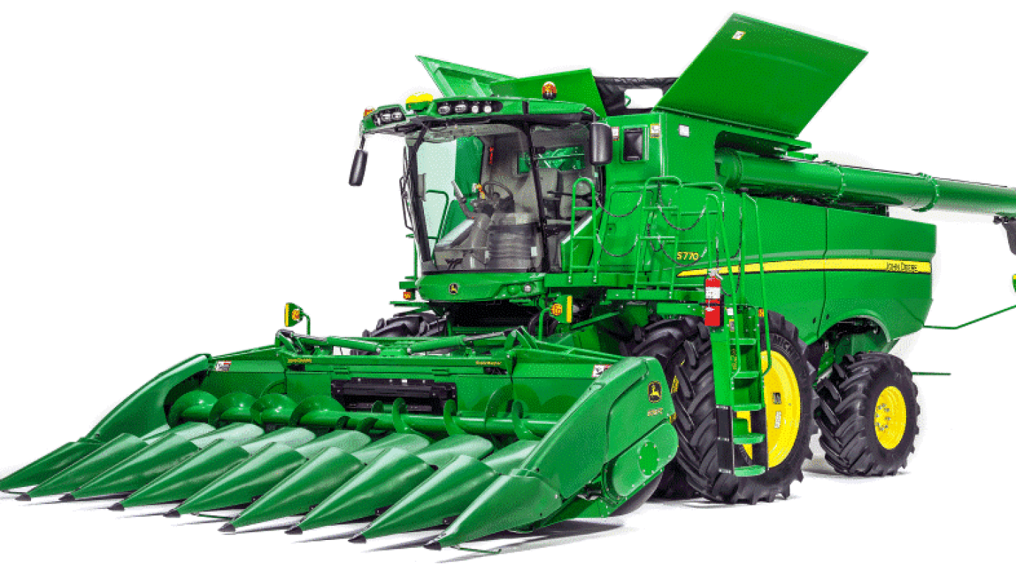 corn combine harvester