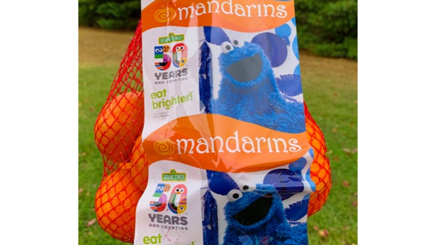 Classic Harvest mandarin bags celebrating Sesame Street’s 50th - The Packer
