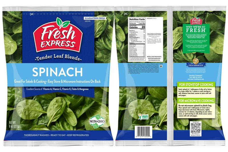 Spinach recalled by Fresh Express for possible listeria contamination ...